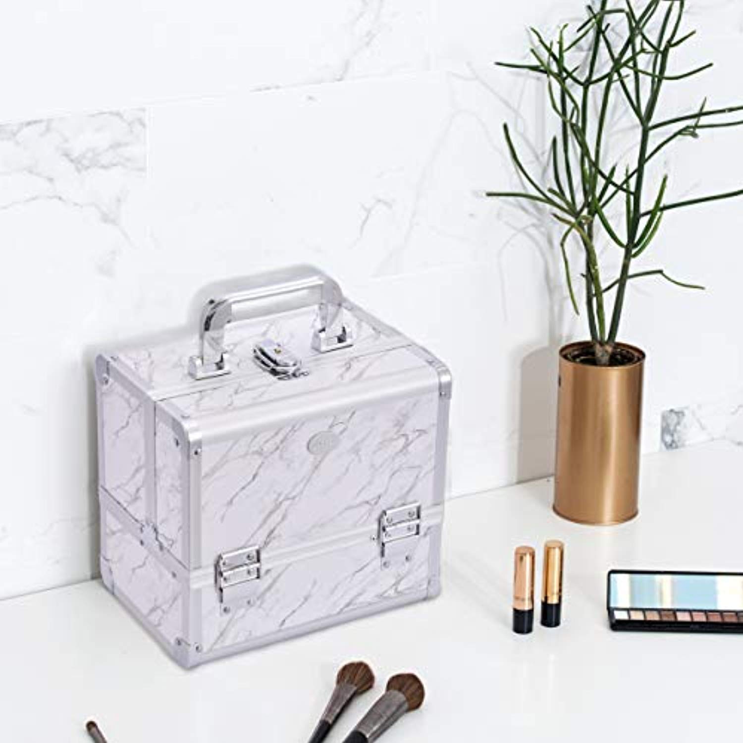 Joligrace Marble White Makeup Case M88N